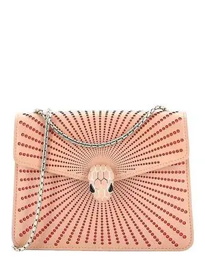 BVLGARI Small Serpenti Forever Laser Cut Shoulder Bag - Pink