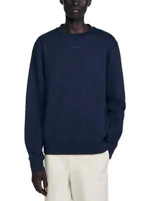 Sandro Regular Fit Logo Sweatshirt - Midnight Blue