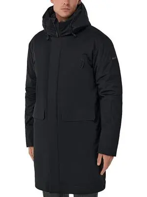 Boggi Milano Padded Stretch Coat - Black