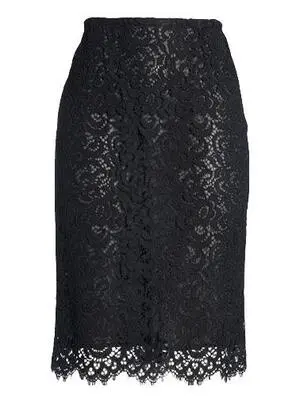 Blumarine Midi Lace Pencil Skirt - Black