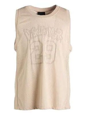DISCLAIMER Polyester Tank Top - Beige