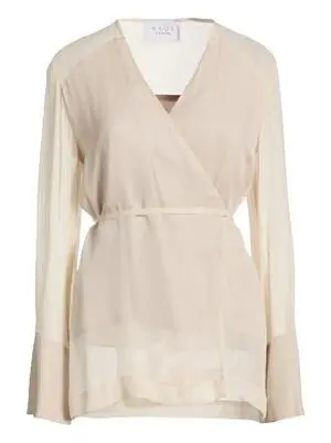 KAOS Viscose Wrap Top - Beige
