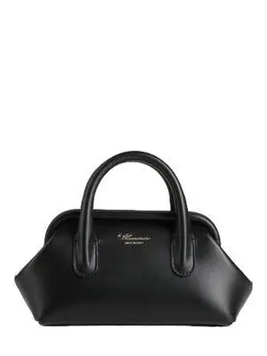 Blumarine Leather Tote With Detachable Shoulder Strap - Black