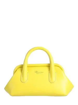 Blumarine Leather Tote With Detachable Shoulder Strap - Yellow