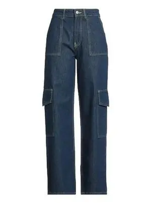 GANNI Cotton Straight-leg Jeans - Blue