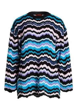 Missoni Sweater In Viscose, Wool, And Polyamide - Blue