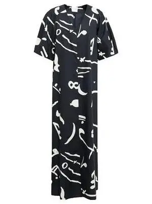 ALYSI Cotton Maxi Dress - Black
