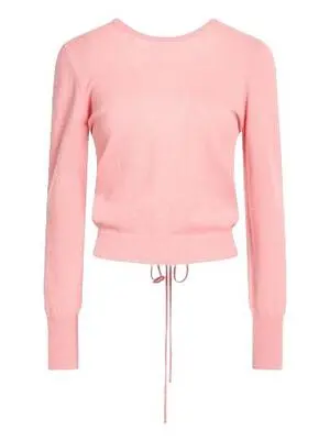 SOLOTRE Crewneck Cashmere Sweater - Salmon Pink