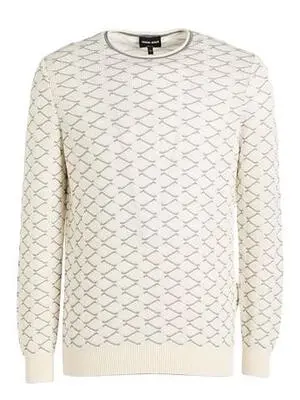 Giorgio Armani Sweater In Cotton And Cashmere - Off White
