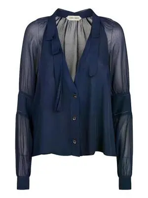 Alberta Ferretti Tie-neck Top - Blue