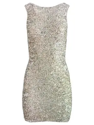 Alice + Olivia Celia Mini Dress - Silver