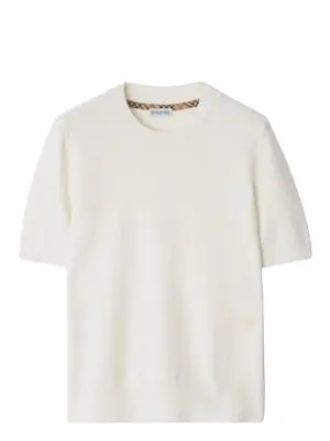 Burberry Cashmere Blend Top - Chalk