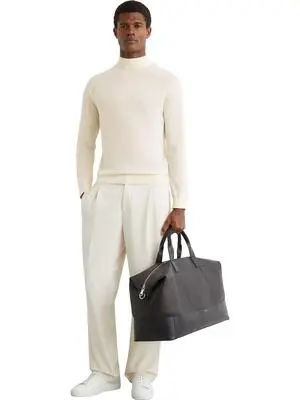 REISS Littlebury Merino Wool Mock-neck Jumper - Bianco