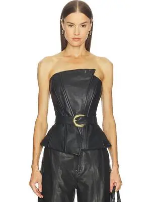 LAMARQUE LAMARQUE Cala Leather Corset Top