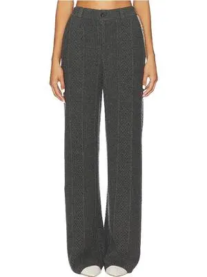 Guest In Residence Tailored Cable Trousers - Charcoal