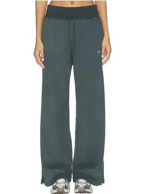 Nike High Waisted Wide Leg Cozy Fleece Pant - Seaweed & Sail