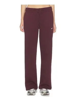 Nike Mid-rise Open Hem Pant - Burgundy Crush & Sail