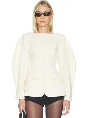 WeWoreWhat Cocoon Sleeve Peplum Blazer - Ivory