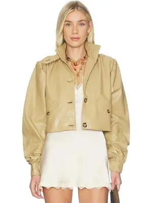 WeWoreWhat Balloon Sleeve Jacket - Taupe