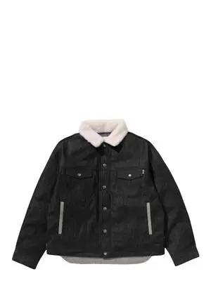 A BATHING APE Down Wide Denim Jacket - Black