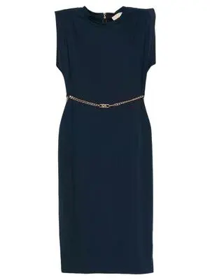 Michael Kors Belted Midi Dress - Blue