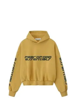 Fear Of God Essentials Cropped Relaxed Hoodie - Canyon