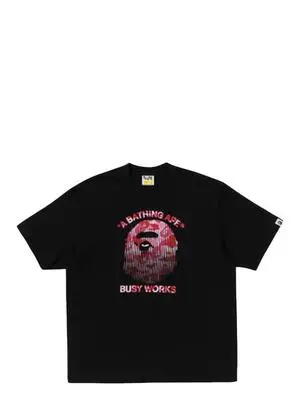 A BATHING APE Abc Camo Fade Ape Head Relaxed Fit Tee Shirt - Black