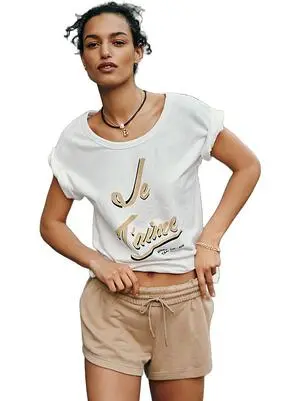 Sundry Je T'aime T-shirt Top - White