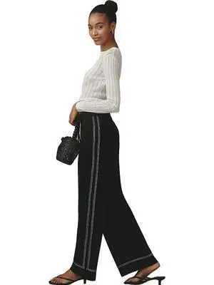 SANCIA Knit Wide-leg Pants - Ink Ink
