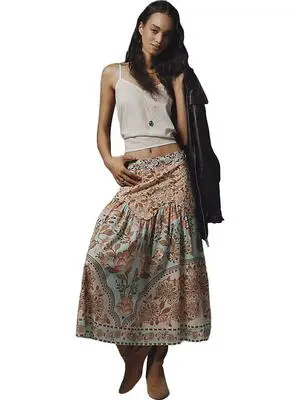 Farm Rio Drop-waist Midi Skirt - Saigon