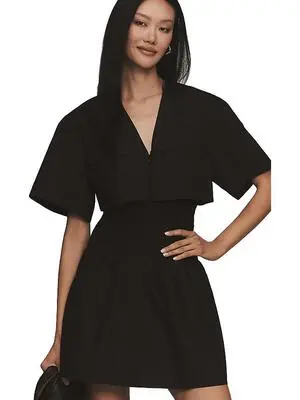 MARE MARE Utility Mini Shirt Dress - Black