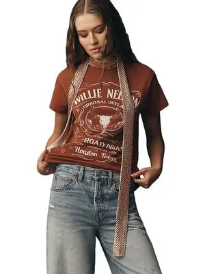 LETLUV Willie Nelson T-shirt Top - Cedar