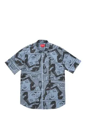Supreme Thrasher Boyfriend Short Sleeve Shirt - Dusty Blue