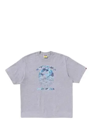A BATHING APE Abc Camo Fade Ape Head Relaxed Fit Tee Shirt - Gray