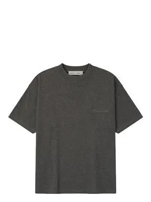 Fear Of God Essentials Embroidered Classic Short Sleeve Tee Shirt - Charcoal Heather
