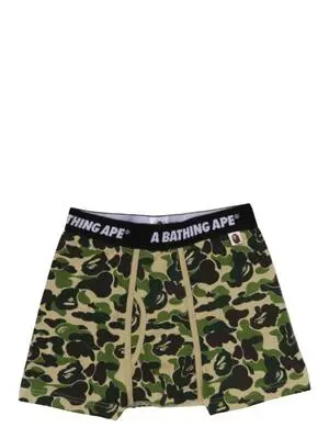 A BATHING APE Abc Camo Trunks Underwear - Green