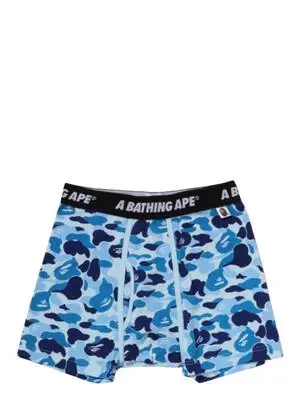 A BATHING APE Abc Camo Trunks Underwear - Blue