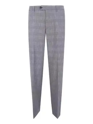 GOLDEN GOOSE Check-pattern Star Embellishment Tailored Trousers - Grey