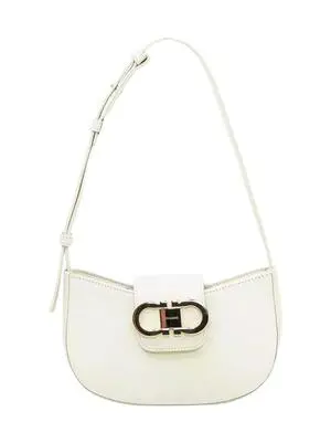 FERRAGAMO Gancini Shoulder Bag Neutrals
