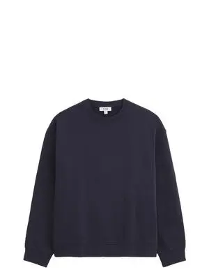 Cos Washed Organic Cotton Sweatshirt - Navy