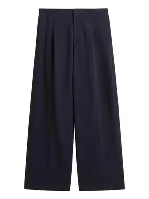 Cos Oversized Wide-leg Jersey Trousers - Navy