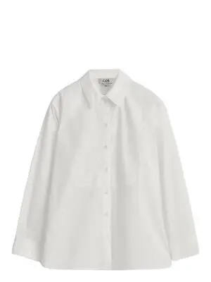Cos Layered-collar Pima Cotton Shirt - White