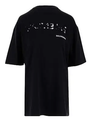 Balenciaga Hand Drawn Oversized Logo T-shirt - Black/white