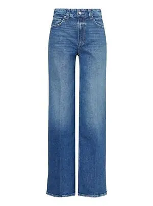 Paige Sasha Wide-leg Denim-blend Jeans - Matterhorn