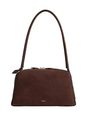 Alaïa Le Bouledogue Medium Leather Shoulder Bag - Brun Fonce