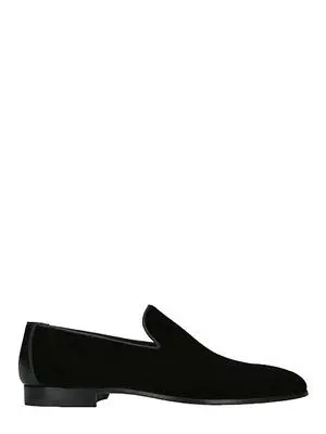 Magnanni Almond-toe Velvet Loafers - Black