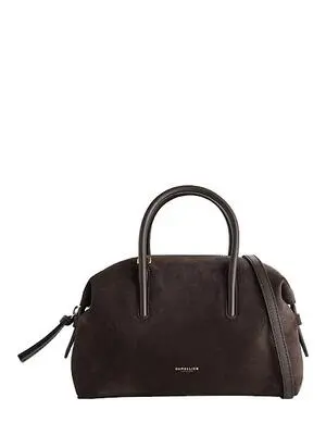 DEMELLIER The Small Stockholm Suede Handbag - Dk Choc/dk Choc
