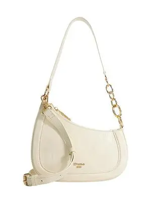 DUNE Small Leather Shoulder Bag - Ecru Leather