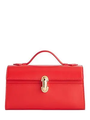 Savette Symmetry Pochette Leather Top-handle Bag - Poppy