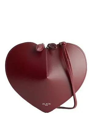 Alaïa Le Coeur Leather Shoulder Bag - Rouge Grenat